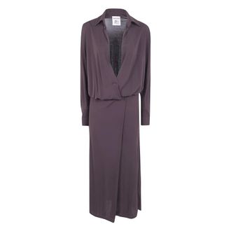 Semicouture Femme, Robes, Brun, Taille: 40 FR Jersey Long Sleeves Dress