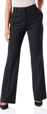 HUGO BOSS Damen Hovani Regular-Fit Hose aus Stretch-Gewebe im Bootcut-Stil Schwarz001 42