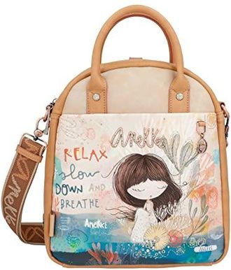 Anekke Sac à dos pour femme - Sac moyen - Sac en similicuir avec 3 anses - Sac à Main Double Poignée