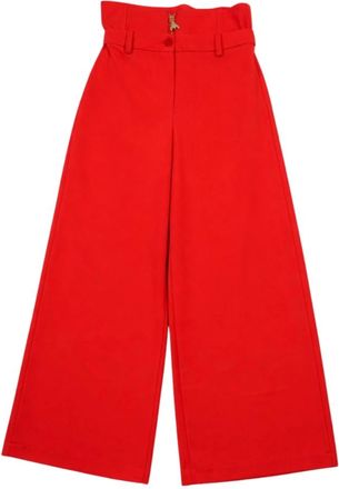 Patrizia Pepe Femme, Pantalons, Rouge, Taille: 40 FR Wide Pantalons