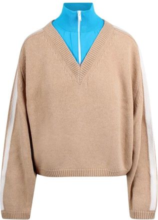 Ssheena Ssheena, Femme, Pulls, Beige, Taille: 40 FR Pull superpos&eacute; &agrave; col en V