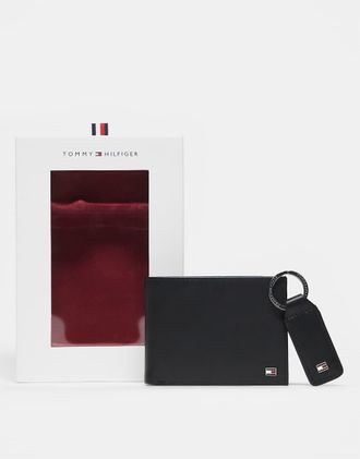 Tommy Hilfiger Geschenkset in Schwarz mit Geldb&ouml;rse und Schl&uuml;sselanh&auml;nger
