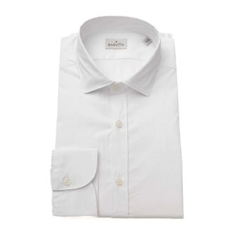 Bagutta Homme, Chemises, Blanc, Taille: 2XL Chemise Slim Fit Col Fran&ccedil;ais