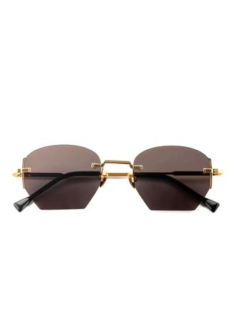 Kyme Ezra Sonnenbrille mit geometrischem Gestell - Gold