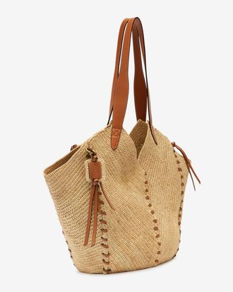 Isabel Marant Sac Tampa - Femme - Naturel Et Cognac - Taille - Isabel Marant - Collection &Eacute;t&eacute; Femme - Nouvelle Collection Capsule High Summer