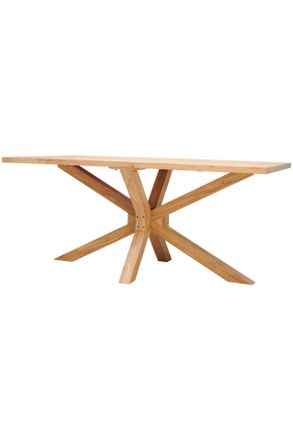 MID.YOU Mid.you Esstisch, Akazie, Holz, Akazie, vollmassiv, Holz, rechteckig, X-Form, 90x76x175 cm, gastro- und objekttauglich, Esszimmer, Tische, Esstische