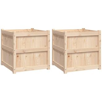 vidaXL Jardini&egrave;res 2 pcs bois de pin massif