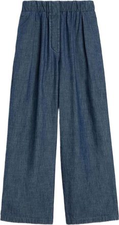 Jil Sander Femme, Pantalons, Bleu, Taille: 38 FR Wide Pantalons