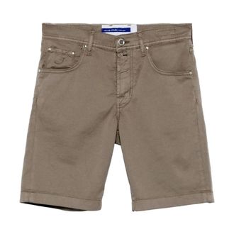 Jacob Cohen Slim Fit Elefantengraue Stretch-Baumwollshorts - - Shorts - Herren - Braun - W31