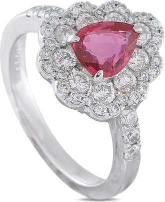Luxury Bazaar diamond and ruby ring - Silber