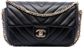 Chanel Pre-owned Sac bandouli&egrave;re matelass&eacute; vintage en cuir dagneau - Femme - Pre-owned - Noir - Taille: ONE Size