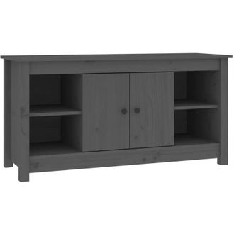 vidaXL Vidaxl - TV-Schrank Grau 103x36,5x52 cm Massivholz Kiefer