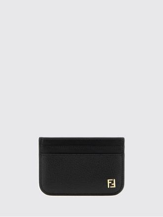 Fendi Kartenetui aus Kalbsleder mit goldfarbenem FF-Logo