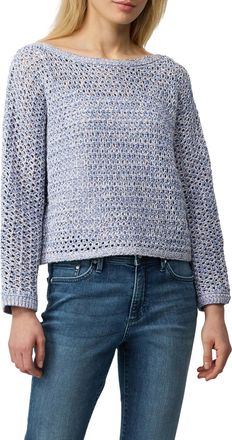 s.Oliver Verk&uuml;rzter Ajour-Strickpullover in Oversize mit Fledermaus&auml;rmeln