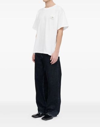 Maison Margiela Mens Mm6 Numbers Logo T-Shirt White Clothing > Polo & T-Shirts