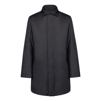 People of Shibuya Homme, Manteaux, Bleu, Taille: L Tech Wool Trench Coat