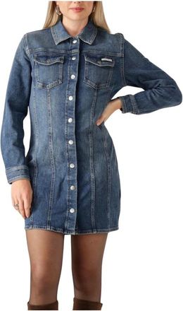 Calvin Klein Damen, Kleider, Blau, XLGr&ouml;&szlig;e