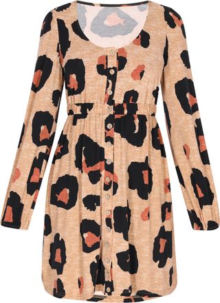 Faina Kleid Frauen braun schwarz