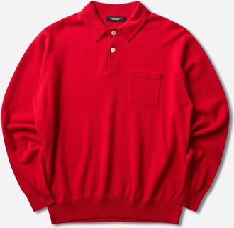 Undercover Men s Wool Polo Sweater Red
