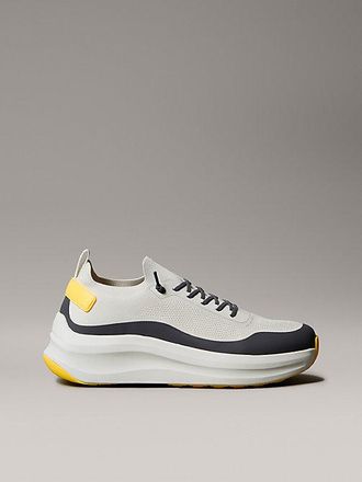 Calvin Klein Mesh Chunky Runner Socken-sneaker - Vaporous White/coal/buttercup - Herren - EU 46