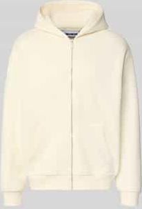 Review Sweatjacke mit Label-Print