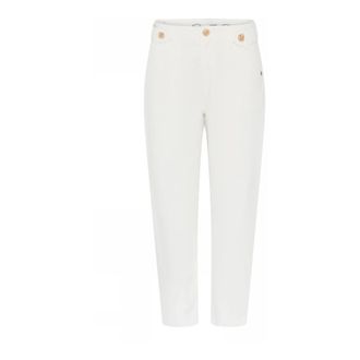 C.Ro Elegante Ecru Bitten Hose - - Trousers - Damen - Wei&szlig; - XS
