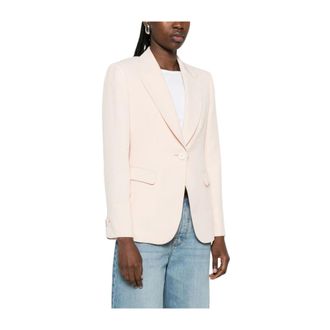 Emporio Armani Femme, Vestes, Rose, Taille: 36 FR Veste crois&eacute;e en gabardine technique