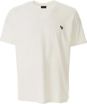 Paul Smith Homme, Tops, Blanc, Taille: XL Zebra Logo T-Shirt