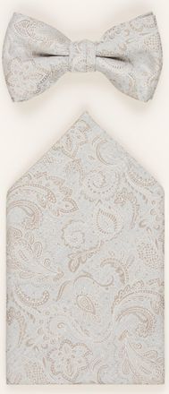 Wilvorst Wilvorst Set: Fliege Und Einstecktuch beige