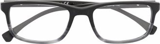Emporio Armani Eckige Brille mit mattem Finish - Grau