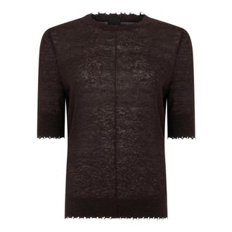Pinko Kurzarm-Shirt - - Knitwear - Damen - Braun - M