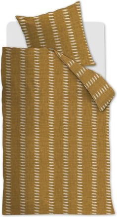 vtwonen Ikat bettw&auml;sche-Set 2 TLG. - 135x200 - Ocker - Baumwolle - mit Rei&szlig;verschluss