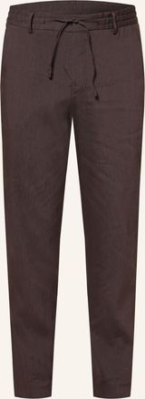 HUGO BOSS Chino Perin Tapered Fit Mit Leinen braun