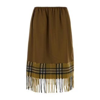 Burberry Biscuit Satinrock - - Skirts - Damen - Braun - XS
