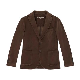 Circolo 1901 Blazer Tiny Velours C&ocirc;tel&eacute; - Homme - Vestes - Brun - Taille: XL