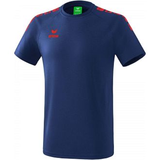 Erima Unisex Erwachsene Essential 5-C T-Shirt (2081937), New Navy/rot, XL