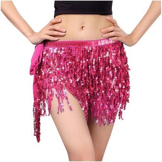 Generic Jupe en Denim Jean Haute Maille Asymétrique Ete Ronde Côtelée Bain Élégantes Balancoire Jogging Volants Originale Franges Chocolat Multicolore Flamenc