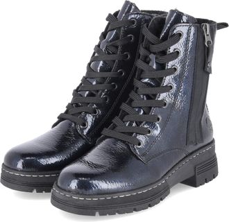 Rieker 73821-14 Schnürstiefel Synthetik Damen in blau - Gr. 42