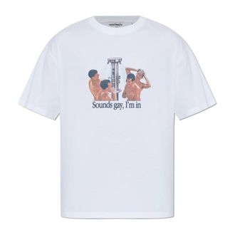 Carne Bollente Homme, Tops, Blanc, Taille: L Sounds Gay, Im In T-Shirt