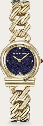 Ferragamo Damen Gancini Twisted Chain Uhr Bluesand