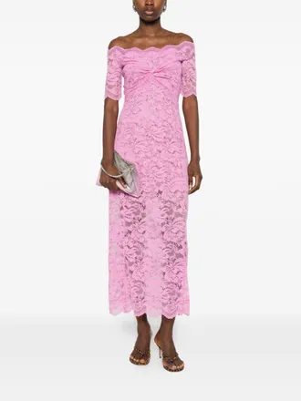Paco Rabanne Womens Dress Floral Lace Camellia Polyamide