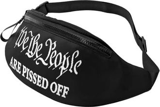 Generic Nous, Le Peuple, Sommes En Col&egrave;re. Sac Banane L&eacute;ger Sacs Banane R&eacute;glable Sacoche Bandouli&egrave;re Pour Jogging Sorties Vacances 14X35Cm