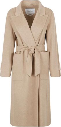 Max Mara Femme, Manteaux, Brun, Taille: 34 FR Manteau Ceintur&eacute;