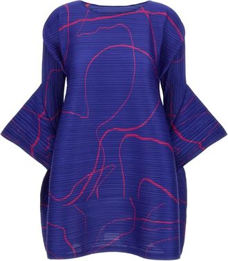 Issey Miyake Femme, Robes, Bleu, Taille: 42 FR Pause Midi Dress