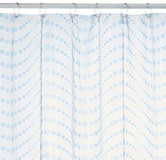 MSV 140267 Duschvorhang Blaue Perlen, Polyvinylchlorid, Mehrfarbig, 200 x 180 cm