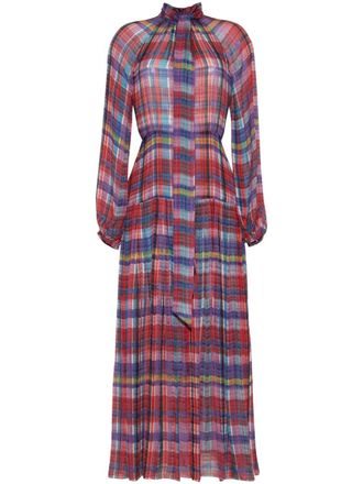 Adam Lippes robe Sigrid en madras - Rouge