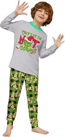 Generic Le Grinch Pyjama Noel Famille De Grinch Hiver Homme Assorti Vetement Coton Enfant Garcon Deguisement Femme Costume Ensemble Couple Noël The Ensembles 