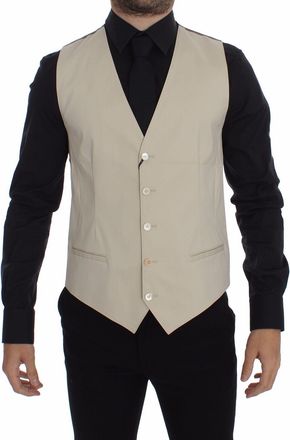 Dolce & Gabbana Beige Weste Klassische Passform
