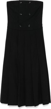 Comme Des Garçons Midikleid mit Falten - Schwarz