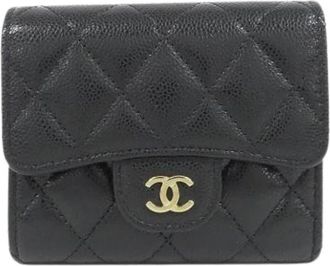Chanel Portefeuille Tri-fold Pre-owned - Femme - Pre-owned - Noir - Taille: ONE Size
